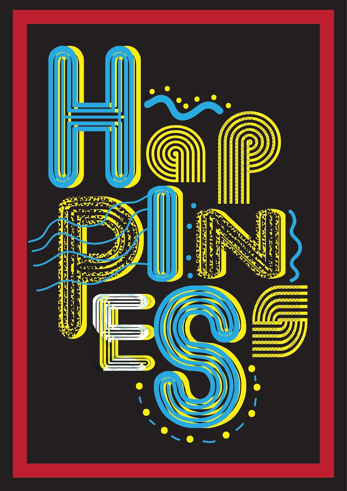 Maneenuch's : [Creative illustration] 5 Typo posters finish up & fix color