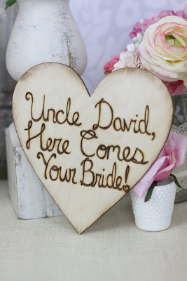 Rustic Wedding Sign Uncle Here Comes Your Bride - Unxia