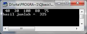 jenis jenis array pada qbasic