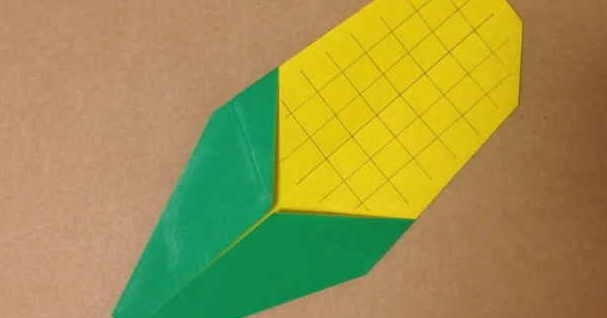 종이접기세상: 채소 옥수수 접기 - 세상에서 가장 쉬운 종이접기 [origami corn]