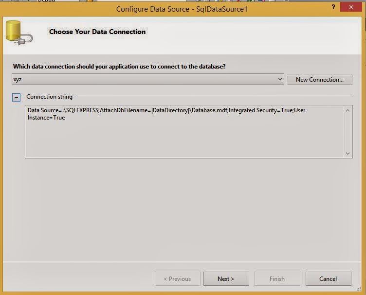 Connect SqlDataSource Control with Database, Insert, Update and Delete