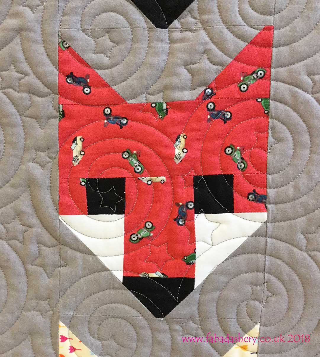 Fabadashery Longarm Quilting: Fancy Fox Quilt made by Sophie