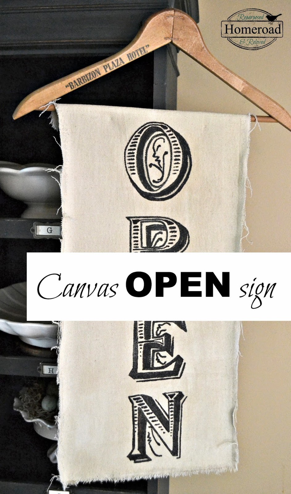 How to Paint a Canvas Open Sign