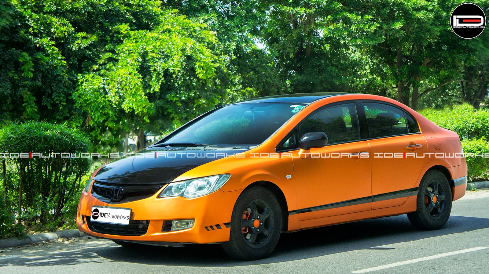 Honda Civic Metallic Matte Orange Full Wrap | IDE Autoworks