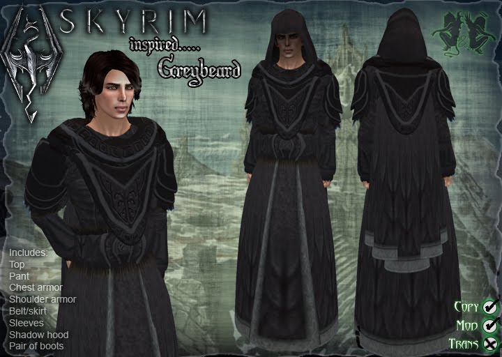 Skyrim inspired, Greybeards by Demons & Angels ~ Piper Shan Designs