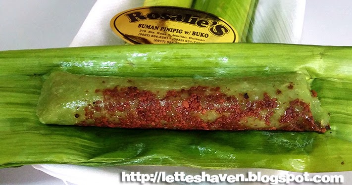 Lette's Haven: Rosalie's Suman Pinipig with Buko