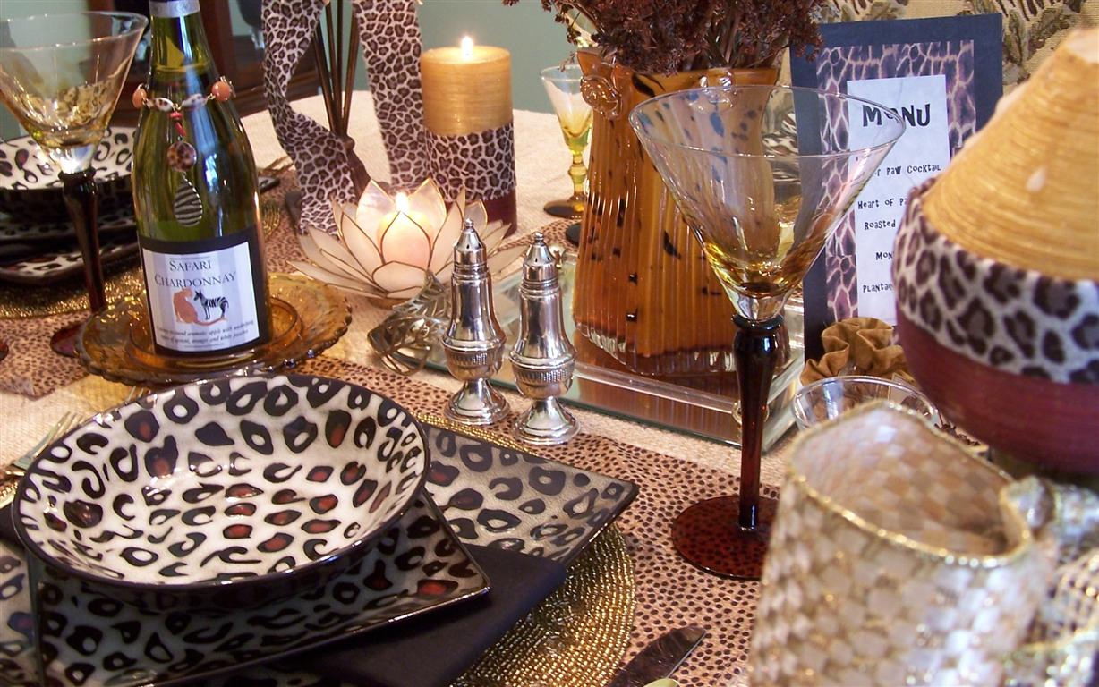 Mikasa Leopard Dishes Tablescape