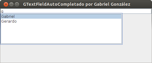 Añadiendo autocompletado a un JTextField de Java Swing