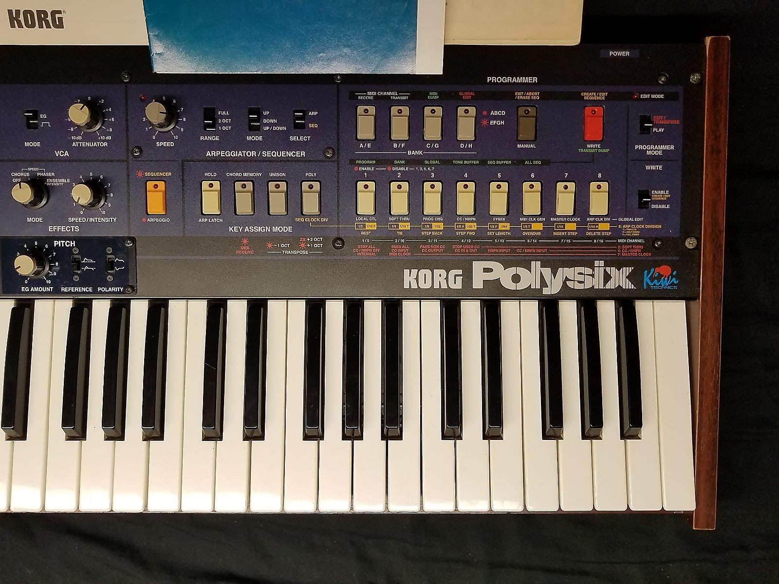 MATRIXSYNTH: Korg PolySix Analog Polyphonic Synth w/ Kiwisix, Tubbutec ...