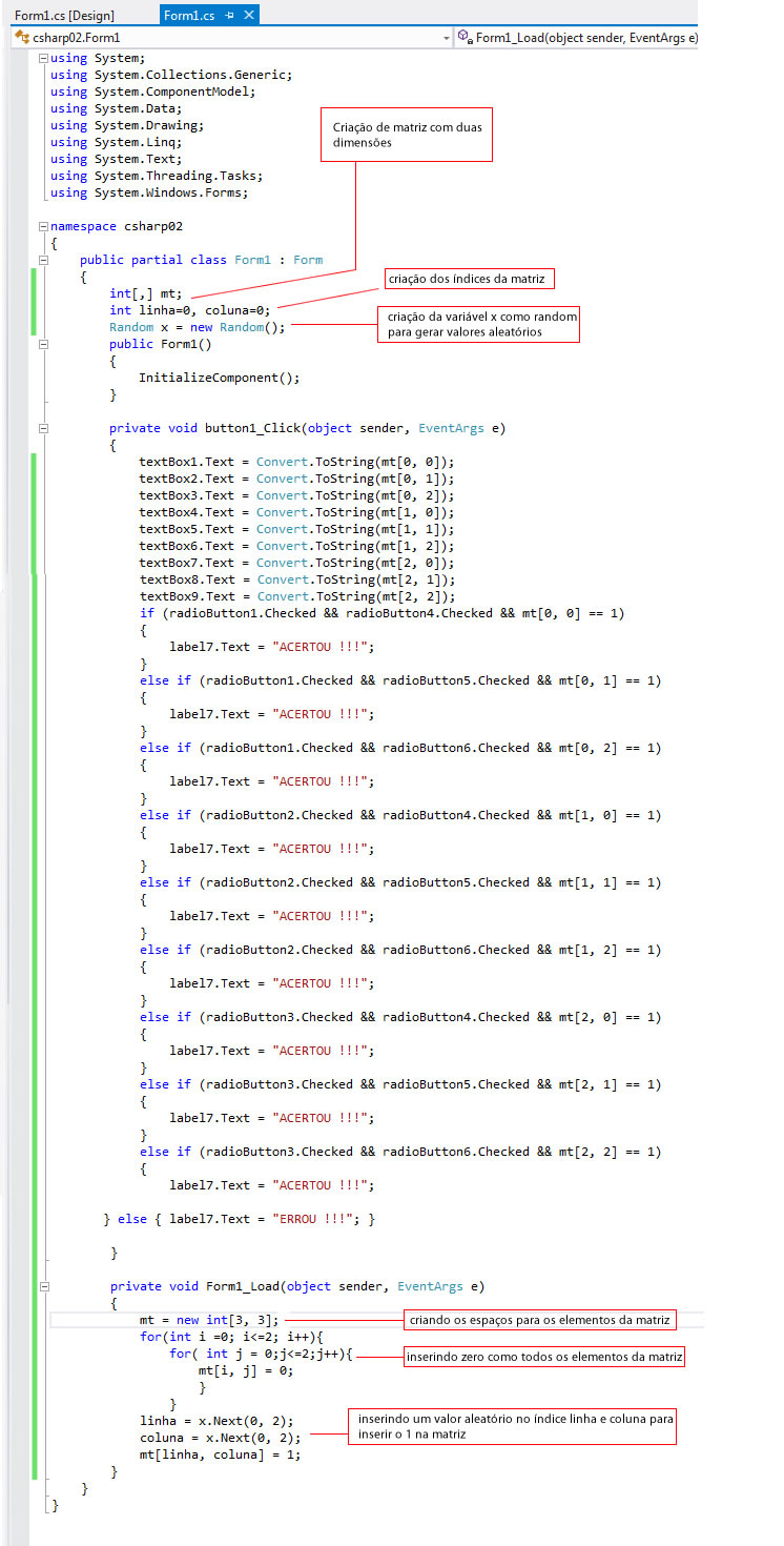 Universo Técnico: CSharp: Matrizes