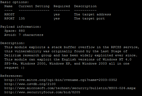 kid2elite: Metasploit Grundlagen Teil 1 - RPC DCOM Beispiel