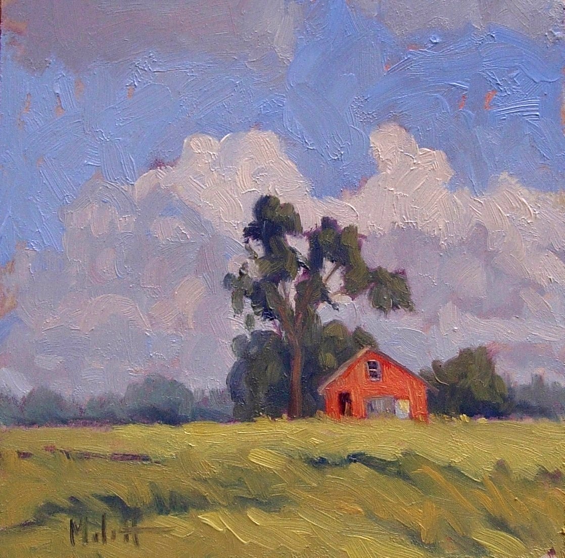 Painting Daily Heidi Malott Original Art: Red Barn Painting Rural ...