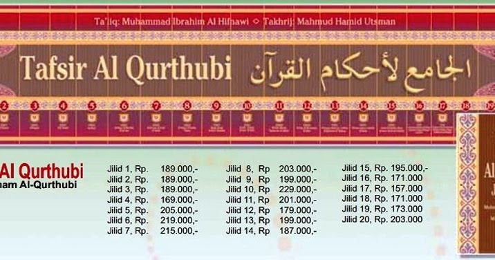 Tafsir Al Qurthubi Terjemah Indonesia Pustaka Azzam - Katalog Buku Muslim