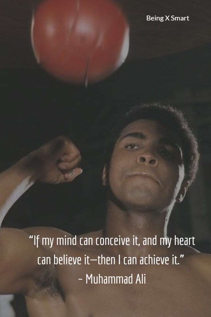 Best Muhammad Ali inspirational quotes about life and success.