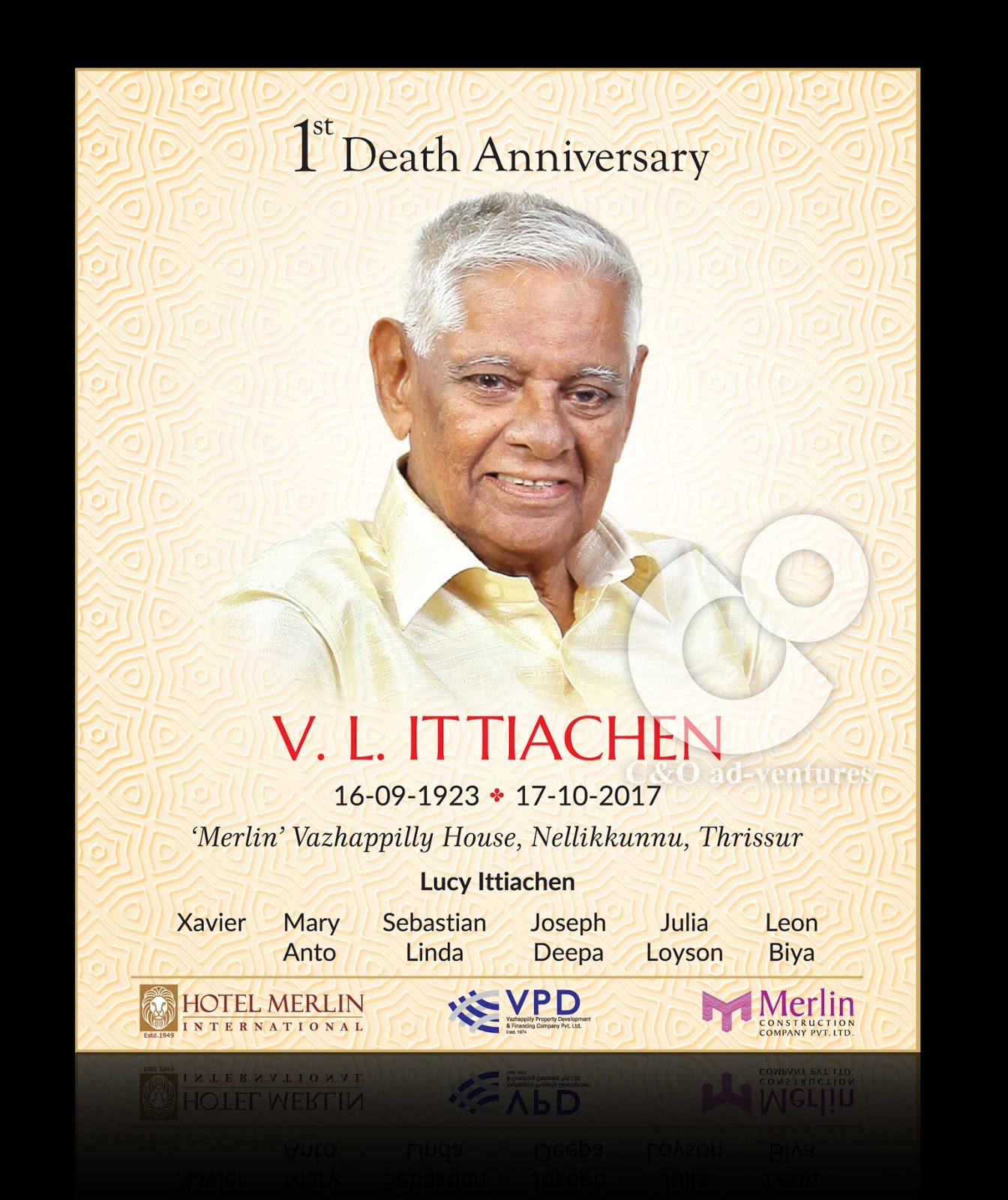 C & O ad-ventures: Death Anniversary Newspaper Advt