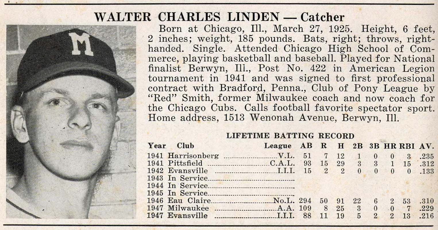Borchert Field: Walt Linden's 1948 jersey