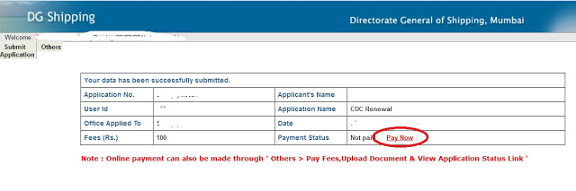 How to apply for renewal of Indian CDC Online