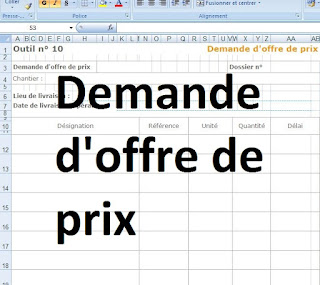 Modèle offre de prix excel
