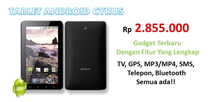 Elektronik Shop: Tablet Cyrus - TV, GPS, Wifi, SMS, Bluetooth