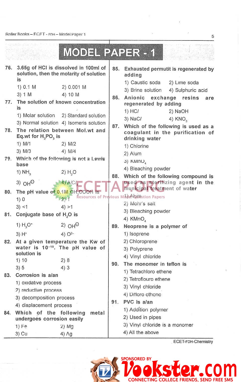ECETAP - 2016, Previous, Model Papers, Question Papers EEE,ECE,SCE ...