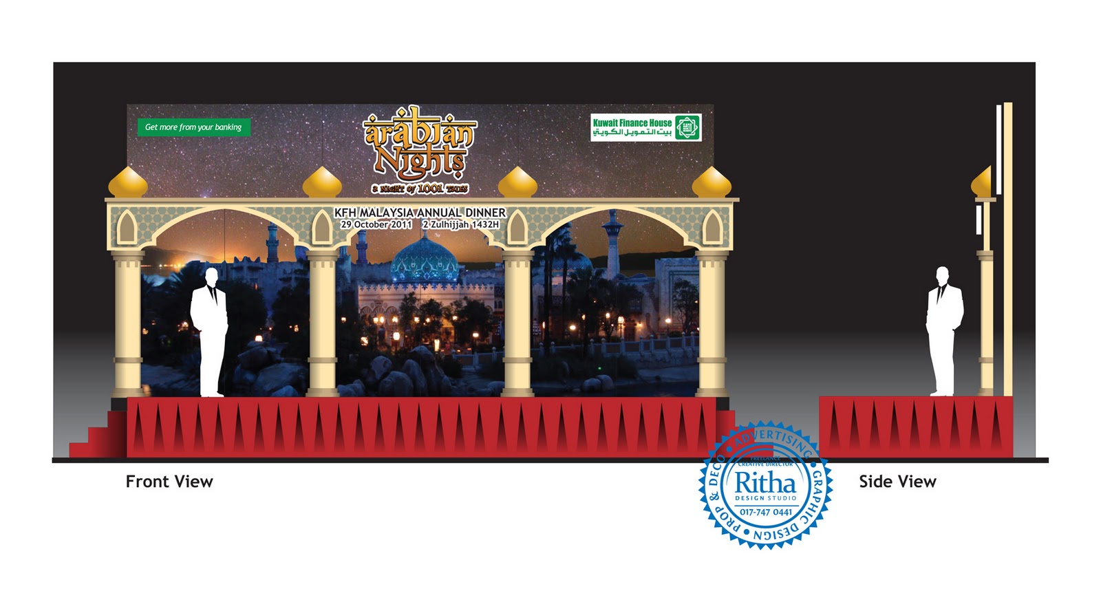 Ritha Design Studio: Arabian Night Themed Backdrop & Props