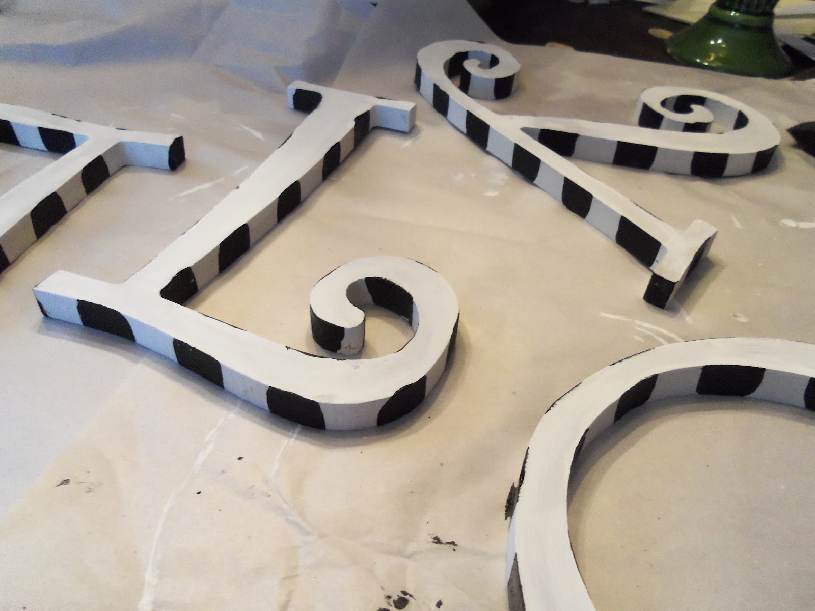 Susan VanHuss Design Studio: Scrapbook Paper Covered Letters