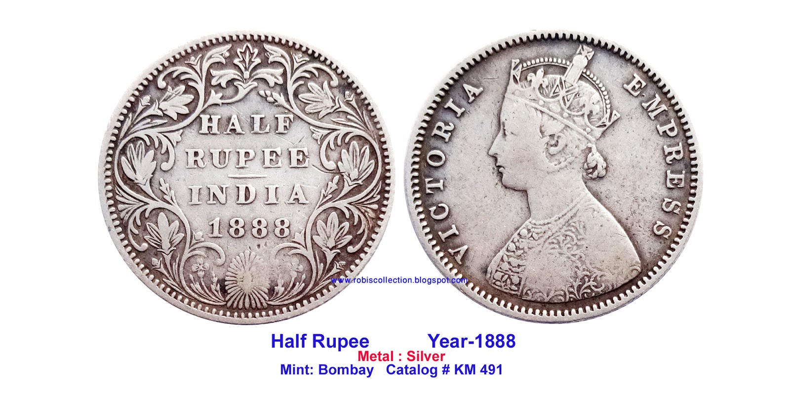 BRITISH INDIA: VICTORIA-HALF RUPEE