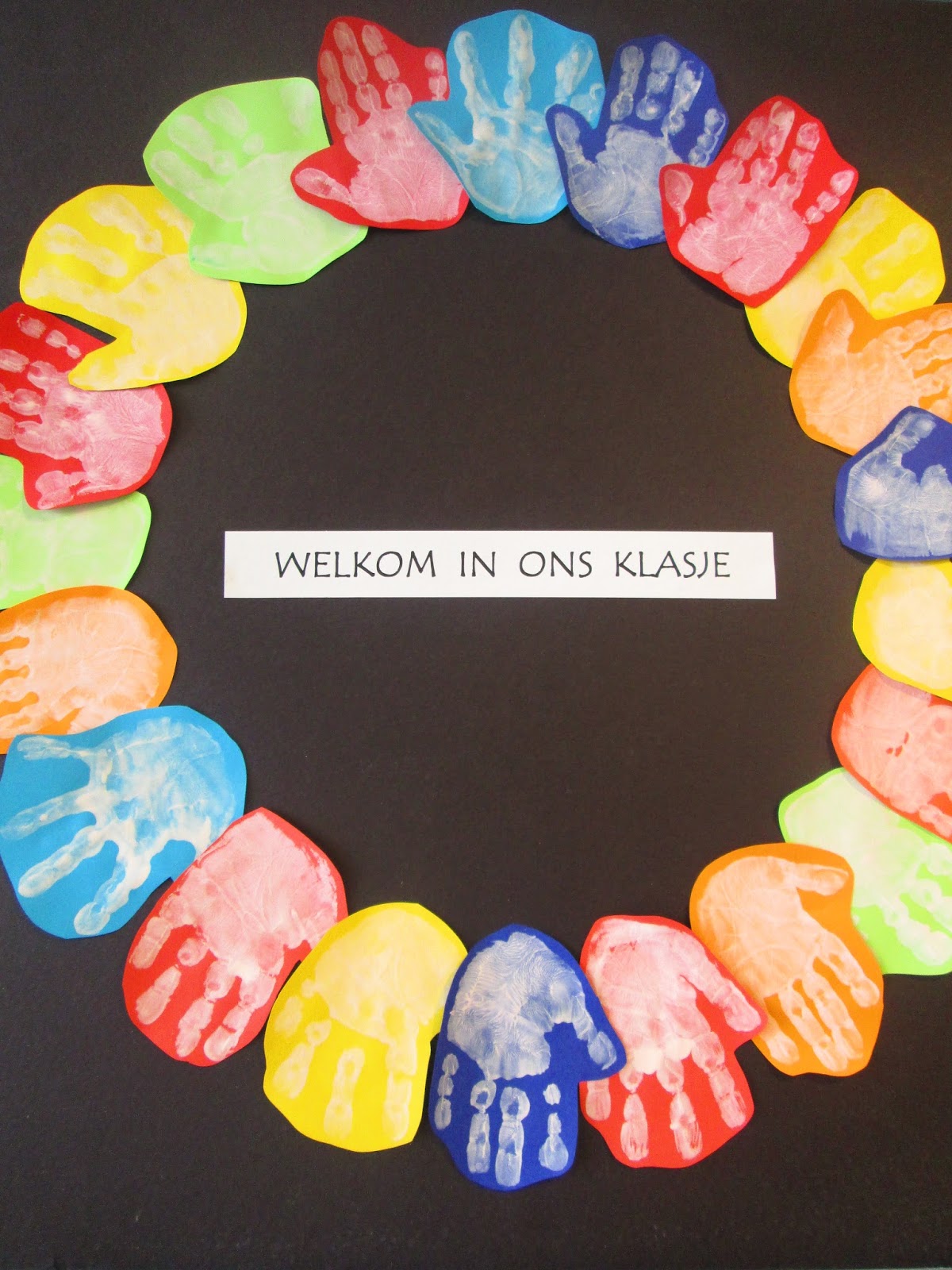 WELKOM IN HET INSTAP- EN 1STE KLEUTERKLASJE: Handjes verven