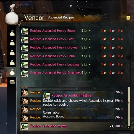 Online Games: Crafting Ascended Armor - How Easy?