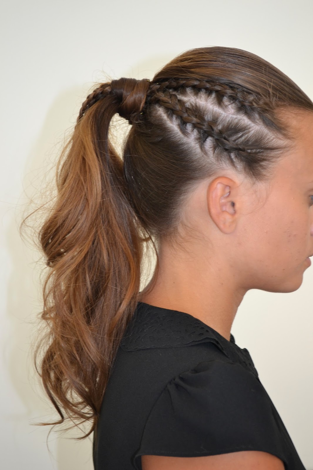 beauty girl musings: hair therapy {how-to}: Tri-look Ponytail
