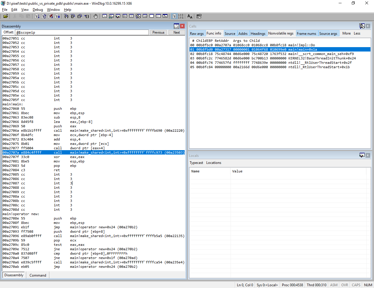 Блог програголика: Windbg debugging series, part 3 of n, make_shared vs new