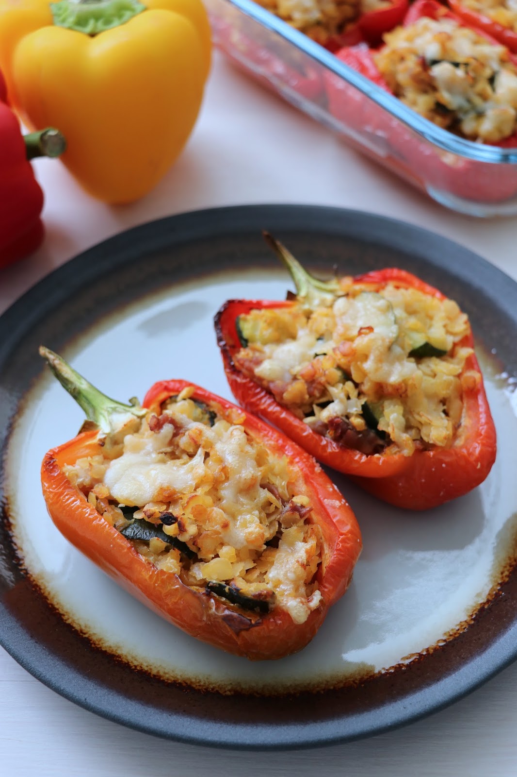 The Cook Time: Poivrons farcis aux lentilles corail