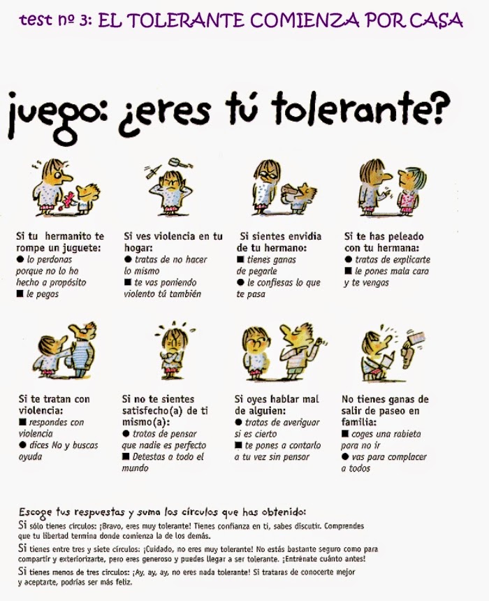Recursos para mi clase: JUEGO: ¿ERES TÚ TOLERANTE?