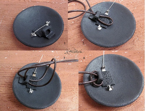 Combination Bail and Brooch Pin Polymer Clay Tutorial / The Beading Gem