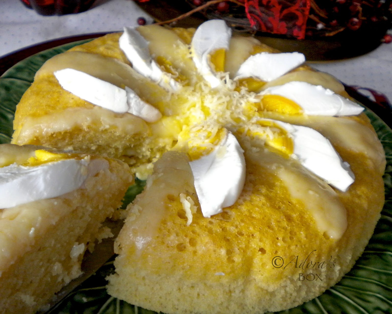 Adora's Box: STEAMED CAKE WITH SALTED EGGS (PUTO WITH SALTED EGGS)