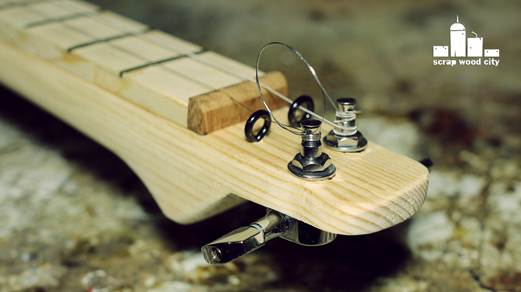 scrap wood city: How to make a 2 string instrument from an oven pan ...