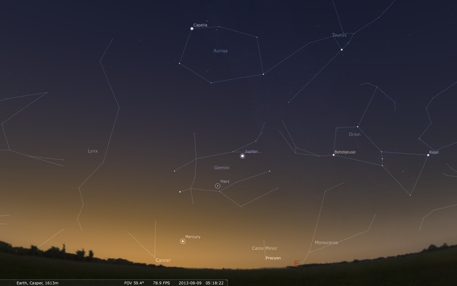 Rocky Mountain Skies: Trio of Planets in Pre-Dawn Sky