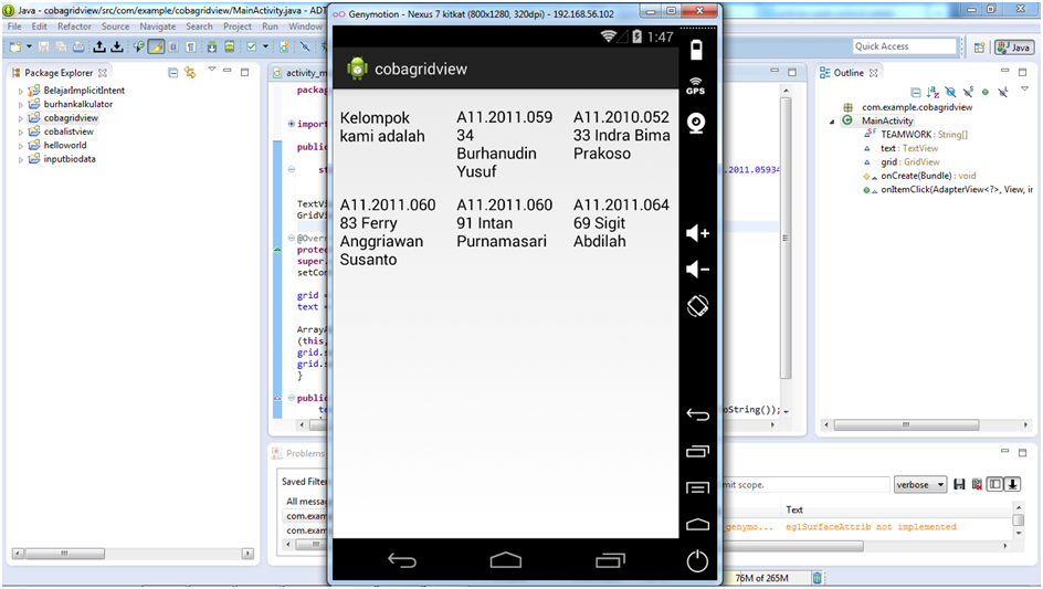 PONDOK TUGAS: MEMBUAT GRIDVIEW PADA ANDROID