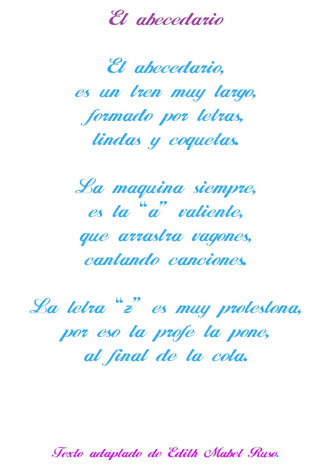Poesía del abecedario