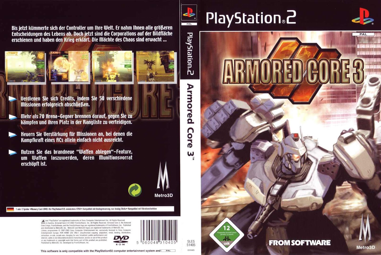 Top Capas 2012: ARMORED CORE 3
