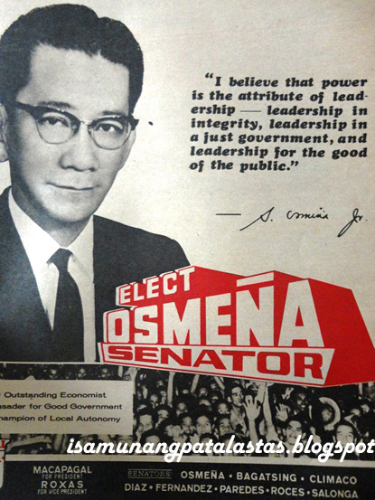 ISA MUNANG PATALASTAS: 58. Forward the Filipino! POLITICAL ADS OF ...