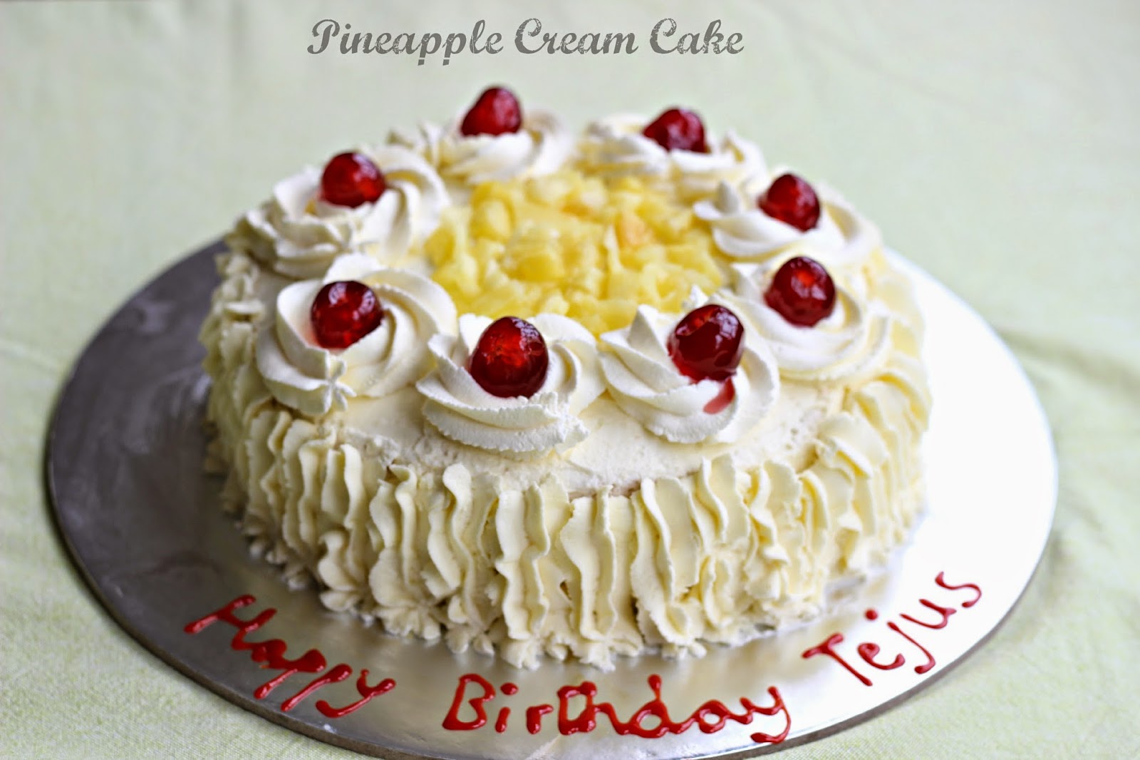 RUCHI: Pineapple Cream Cake