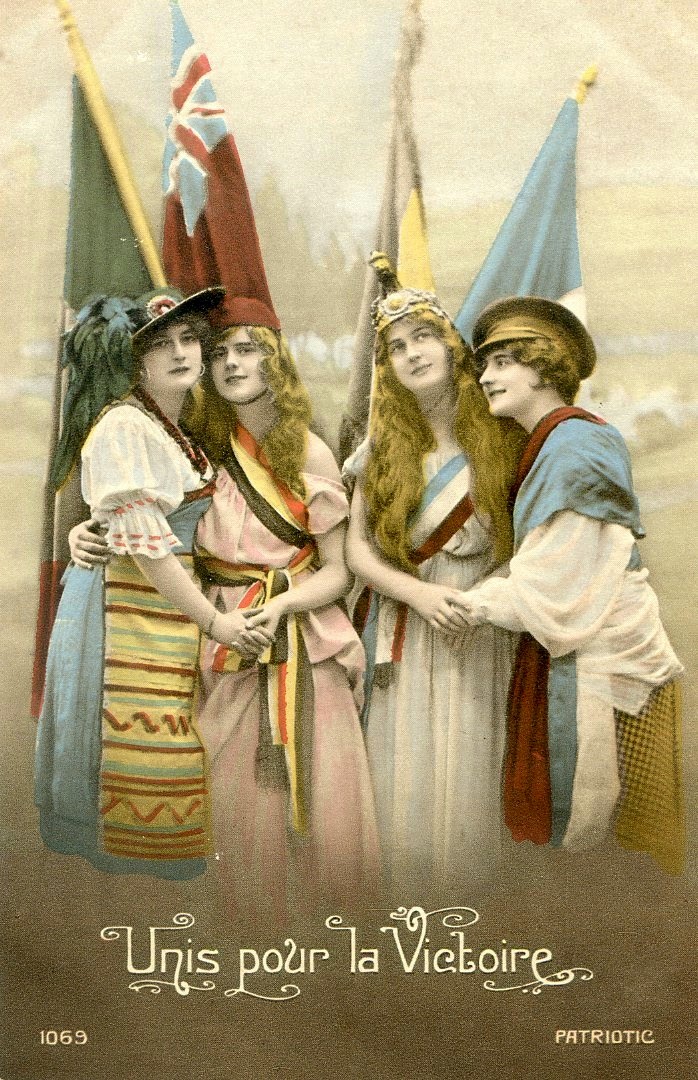 Entente Propaganda Poster (source below) : r/WW1and2Girls