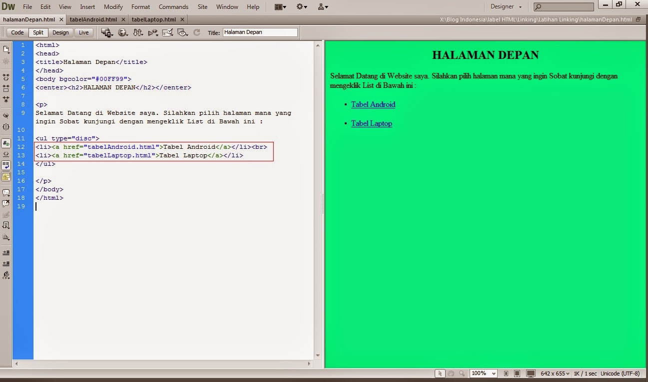 Cara Membuat Linking Halaman Menggunakan HTML di Pemrograman Web Dasar ...