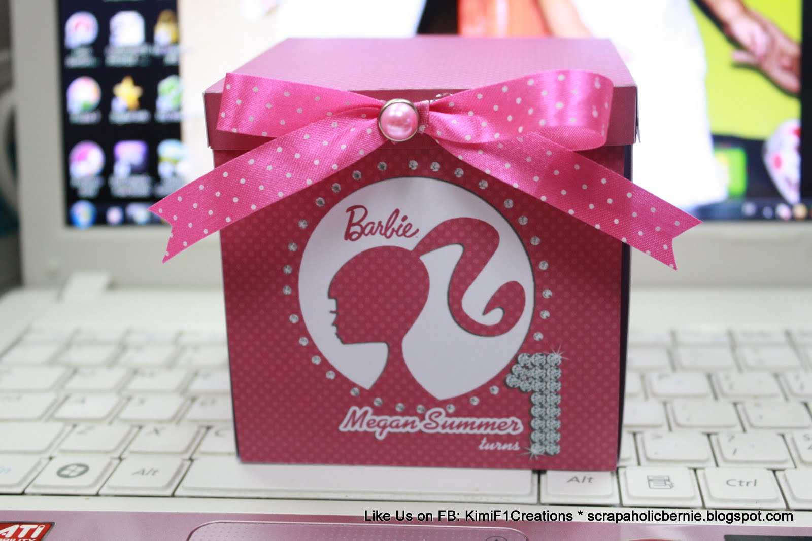 F1 Digital Scrapaholic: Barbie Exploding Box Invitation