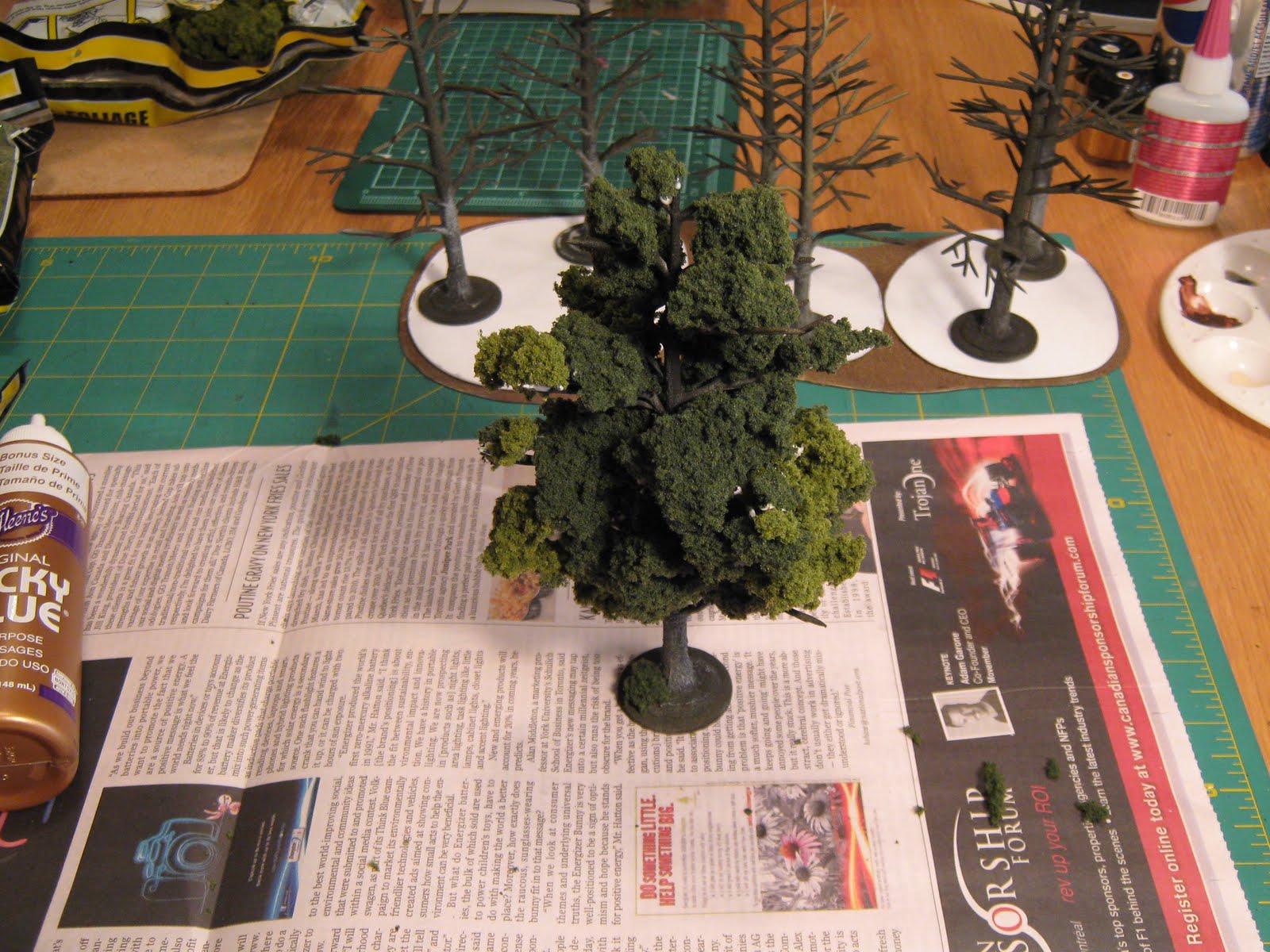Kevin's Miniatures & Hobby Table: Tutorial: Making A Forest