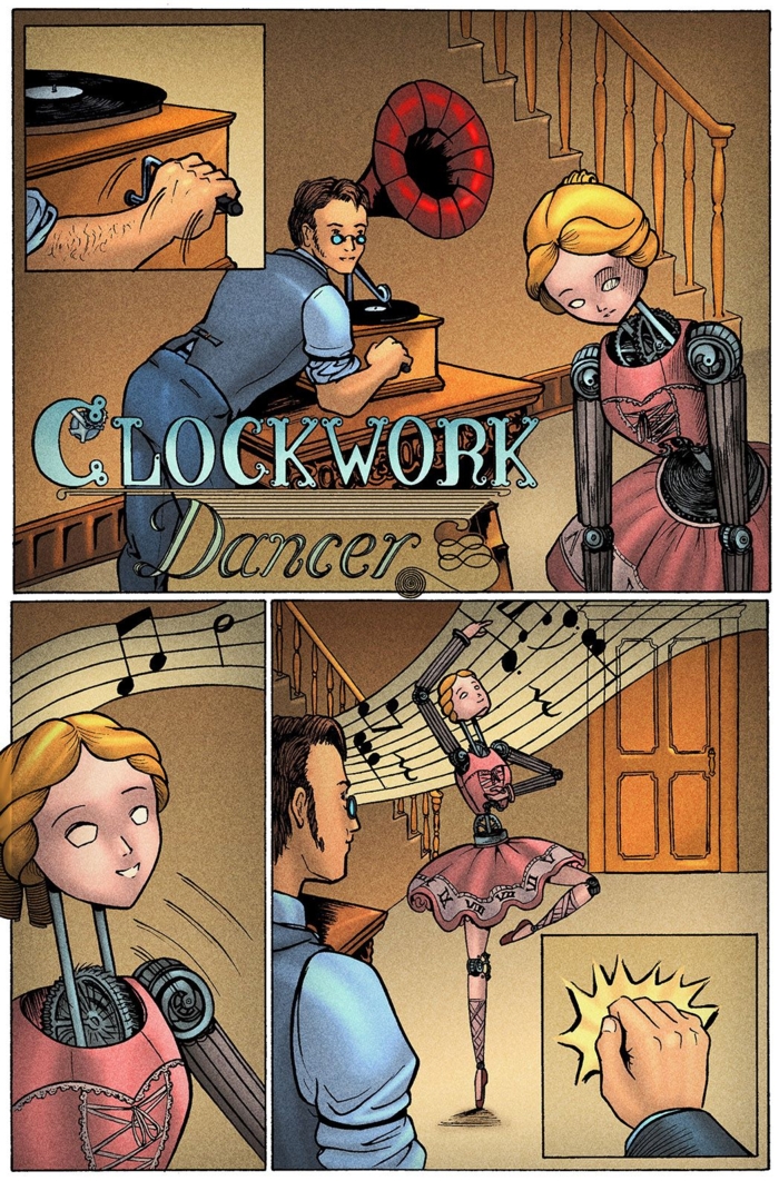 Snowflake Clockwork: Clockwork Dancer preview in colour!