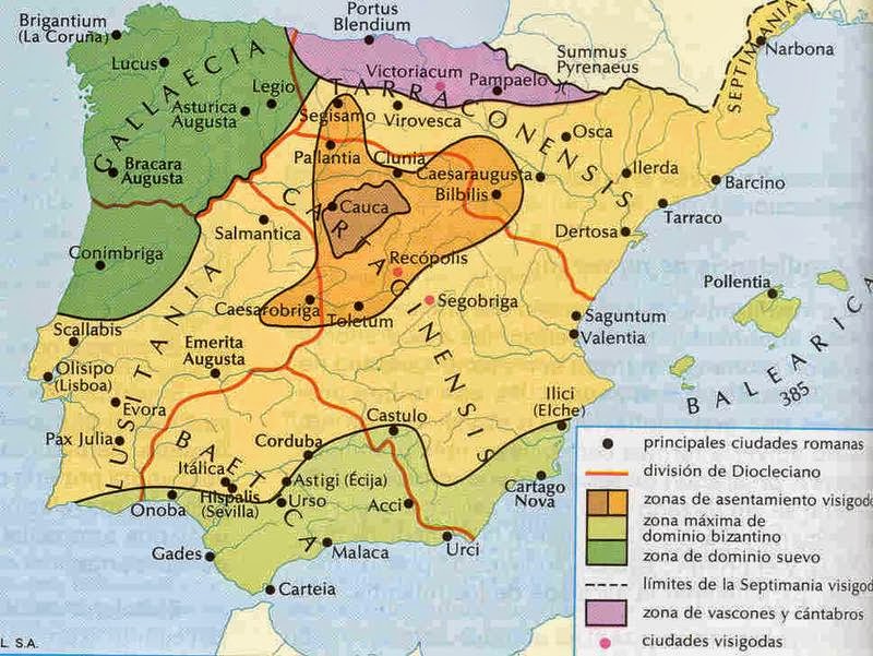 HISTORIA ESPAÑA IES VENANCIO BLANCO: INVASIONES BÁRBARAS Y REINO VISIGODO