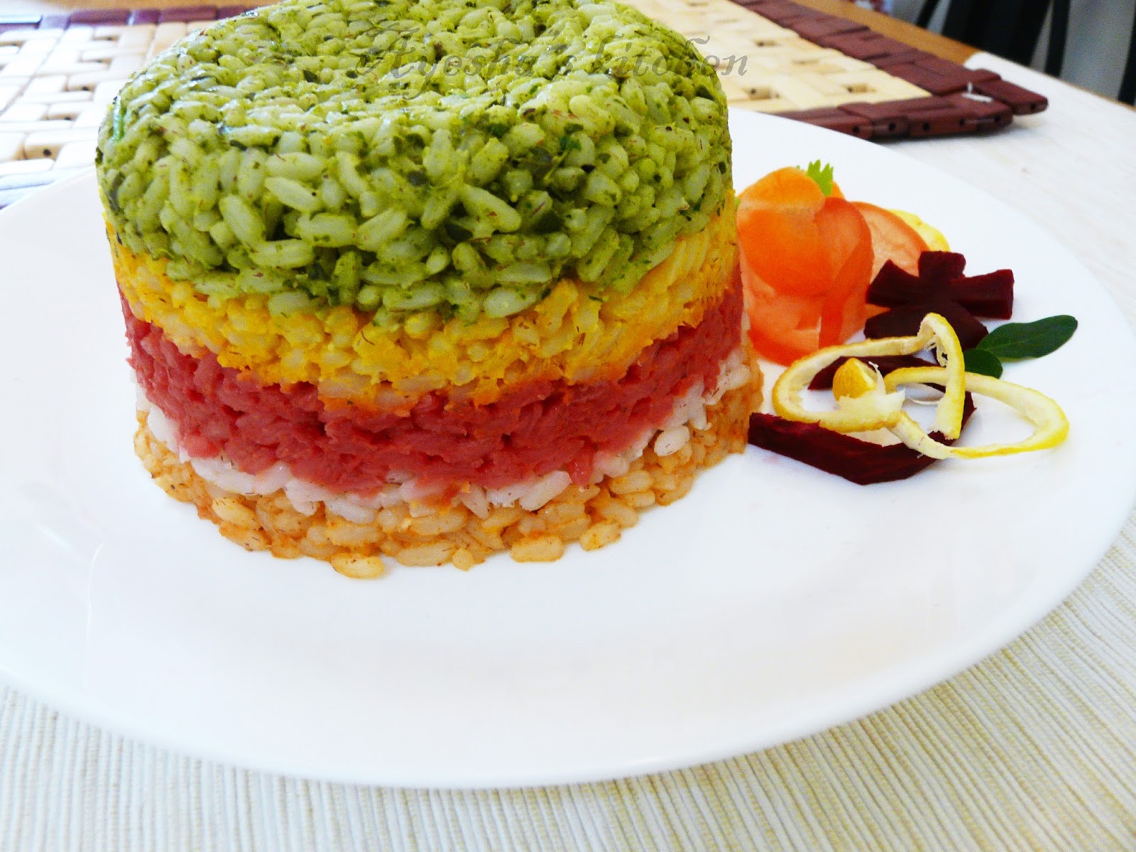 RAINBOW RICE / LAYERED RICE / RIBBON RICE - Healthy meals recipe