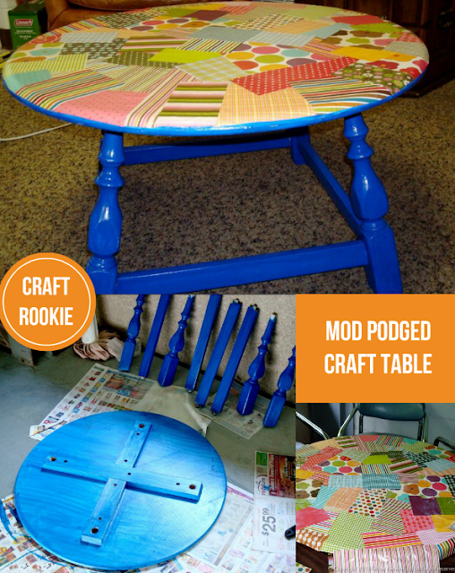Craft Rookie: Mod Podge Craft Table